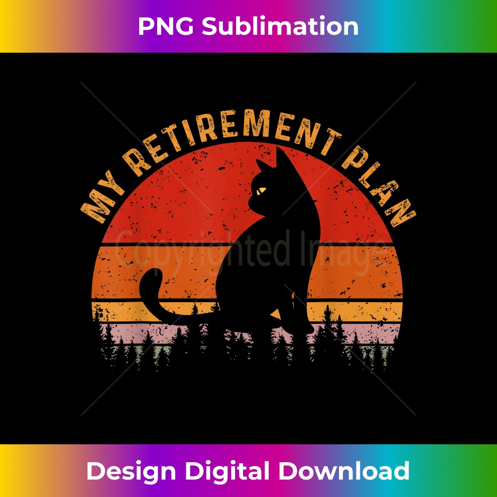 My Retirement Plan Funny Cat Slogan Retro Cat Lovers - Edgy | Inspire ...