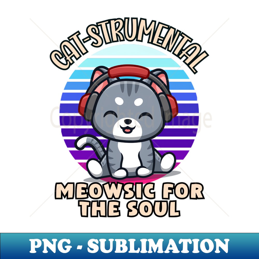 Cat-strumental Meowsic For The Soul Funny Cute Cat Merch Des | Inspire ...