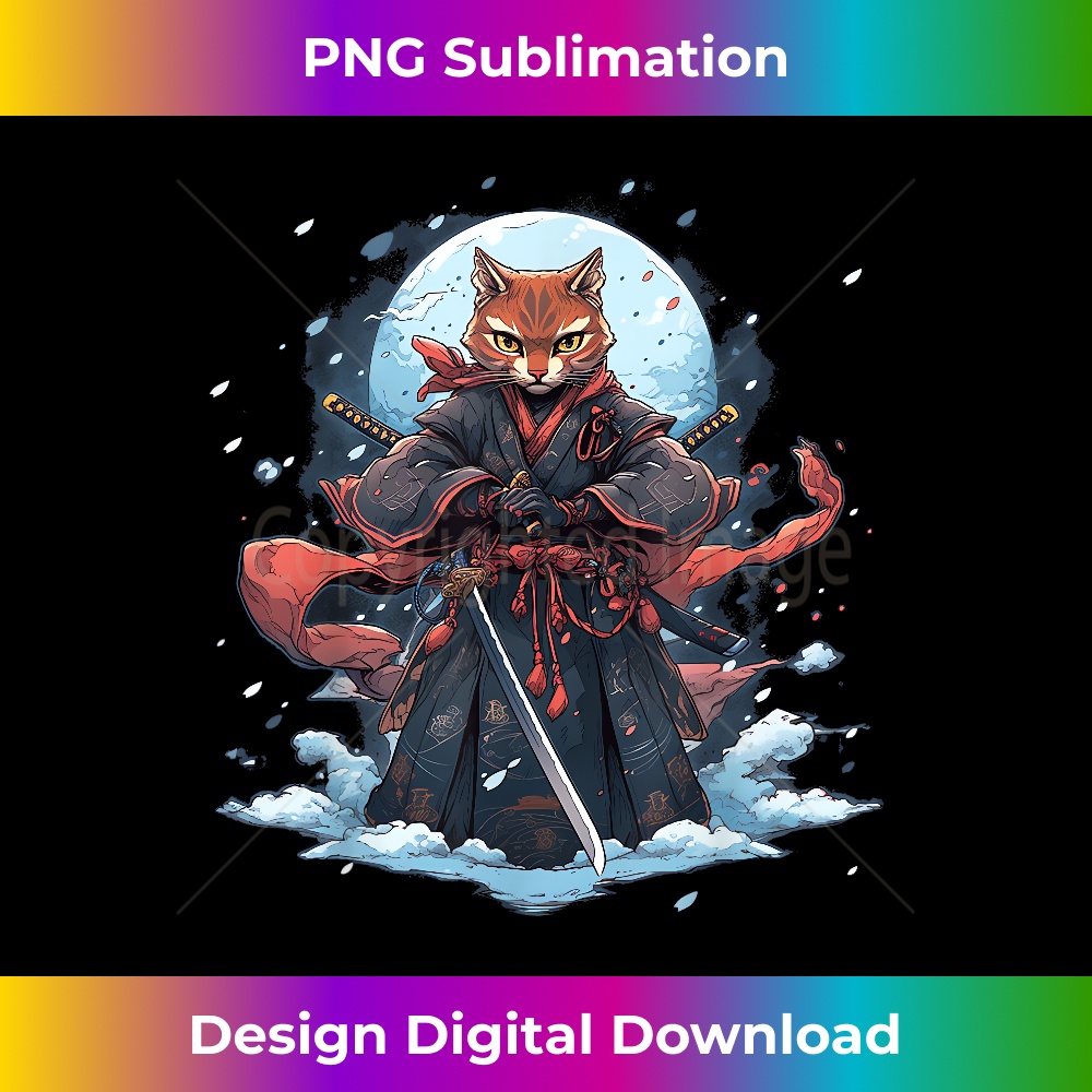 Japanese Art Cat Ninja Ukiyo-e Anime Style Samurai Cat - Sop | Inspire ...