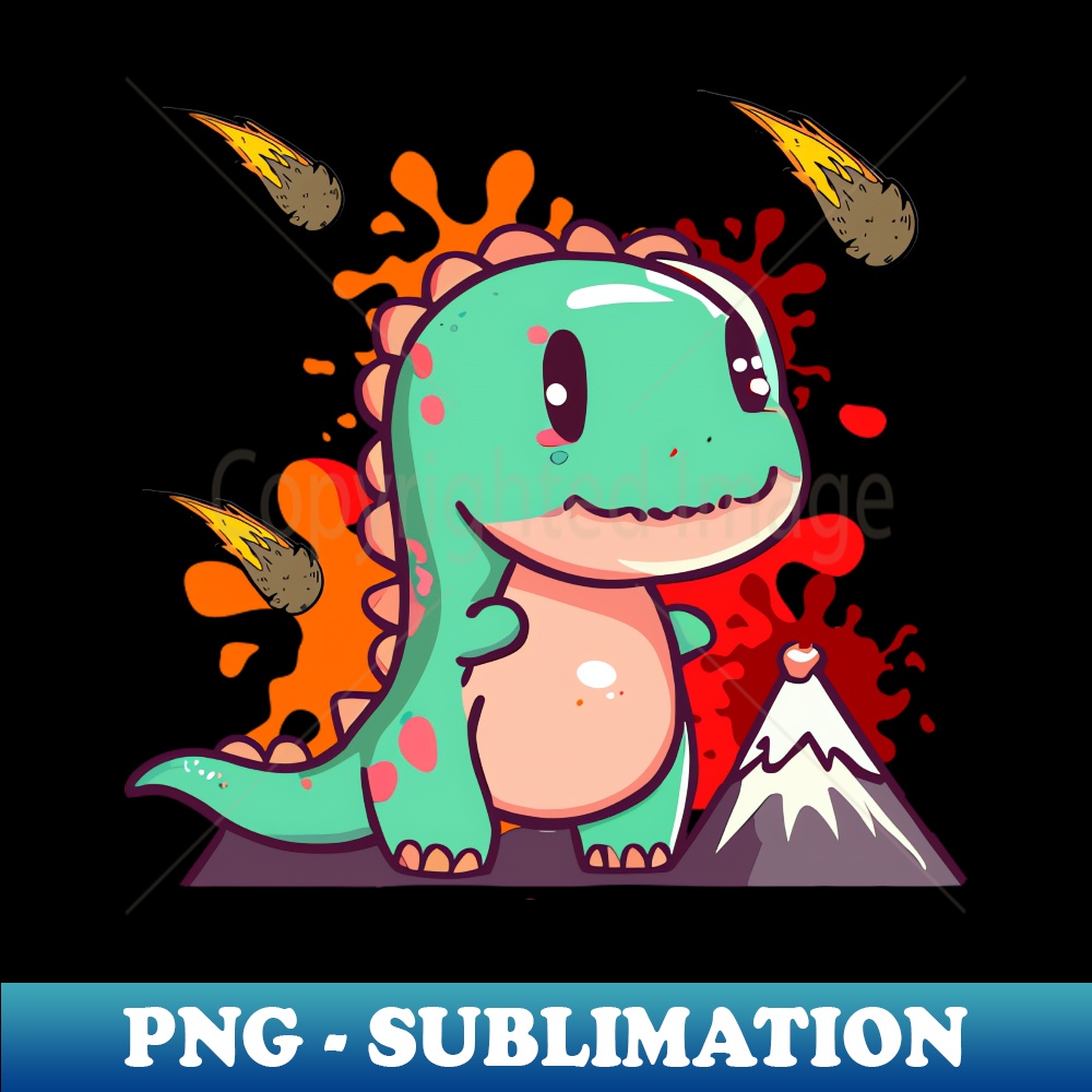 Dinosaur cute Volcan - PNG Transparent Digital Download File | Inspire ...