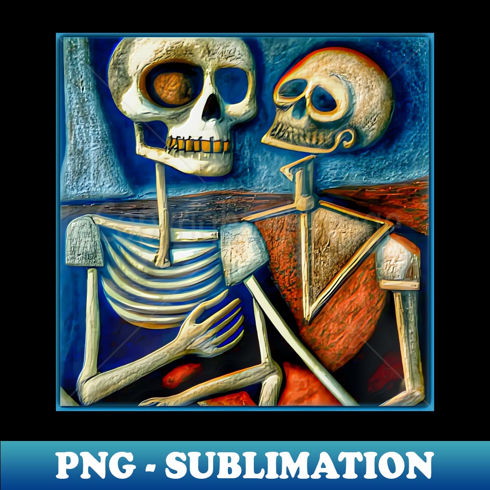 Skeleton mysterious oil painting - Modern Sublimation PNG Fi - Inspire ...
