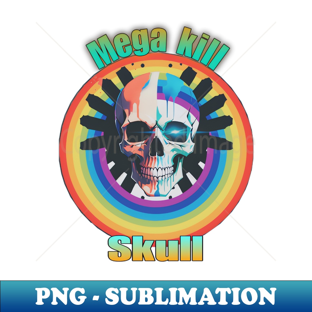 mega kill skull - PNG Sublimation Digital Download - Perfect | Inspire Uplift