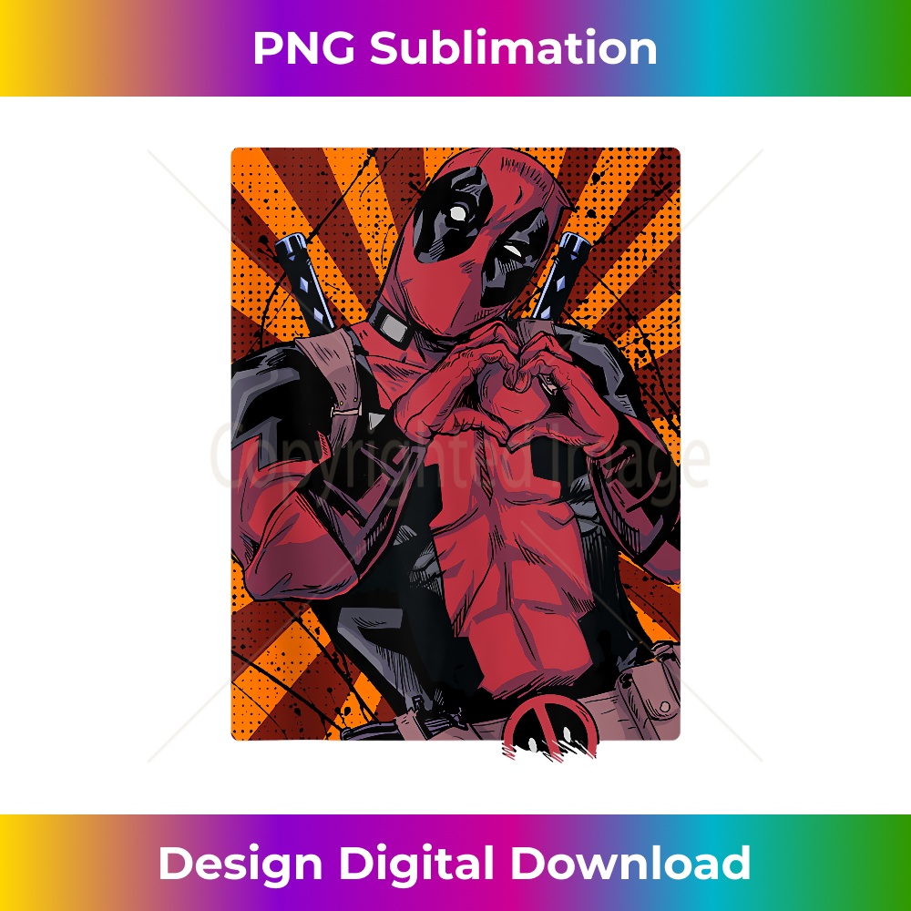 Marvel Deadpool Heart Hands Portrait Tank To - Crafted Subli | Inspire ...