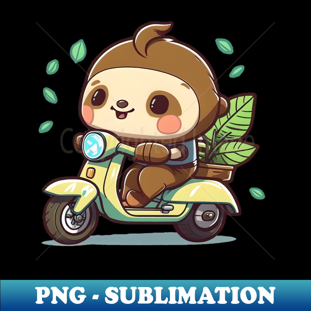 Adorable Sloth riding a bike - Cute Sloth drawing - PNG Tran | Inspire ...