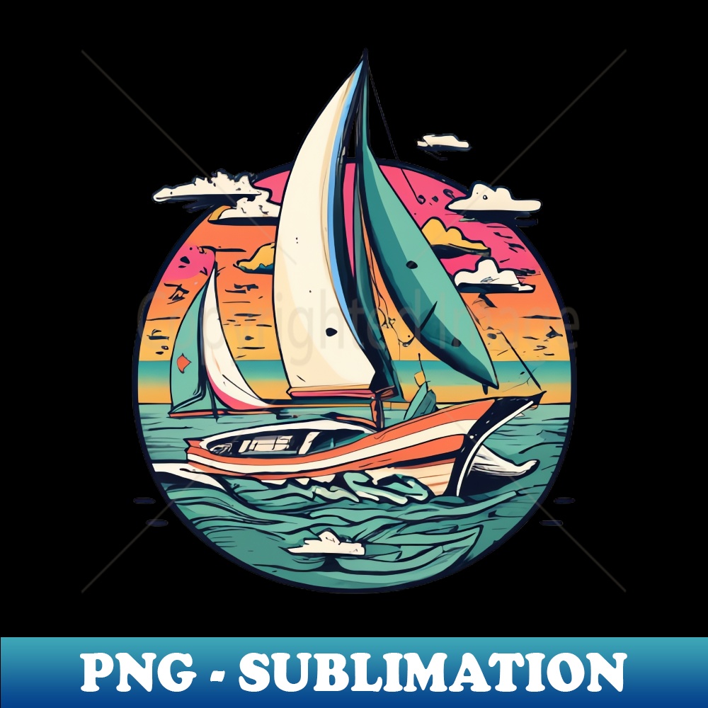 Sailing under full sail Yacht ocean sailing - Decorative Su | Inspire ...