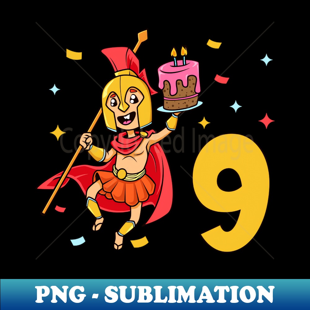 I am 9 with Spartan - kids birthday 9 years old - Sublimatio | Inspire ...