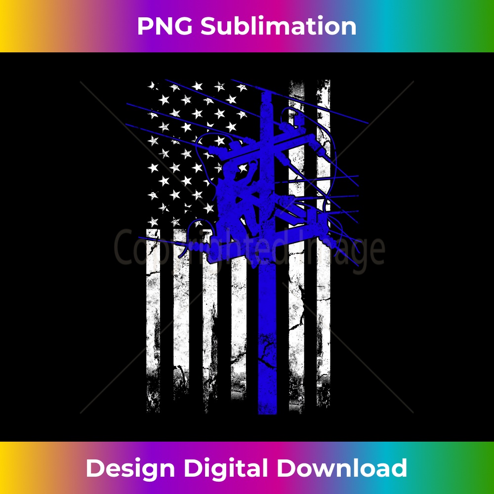 Lineman American flag Electric Cable for Patriotic Lineman L | Inspire ...