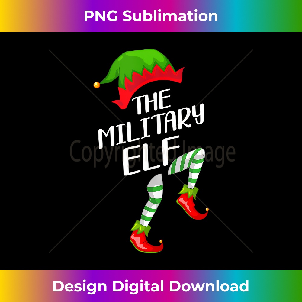 Funny The Military Elf Christmas Family Matching Elves Tank | Inspire ...