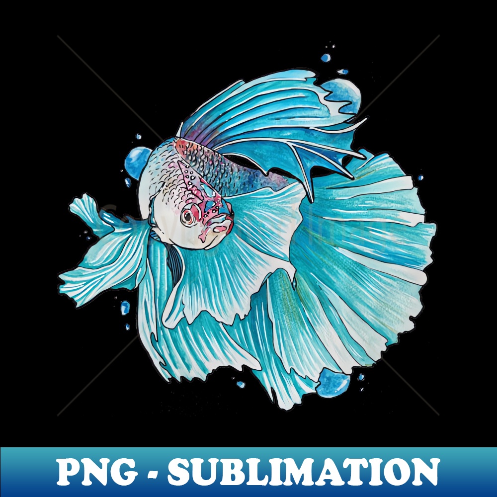 Colorful Fighter Fish in Watercolor - Exclusive Sublimation | Inspire ...