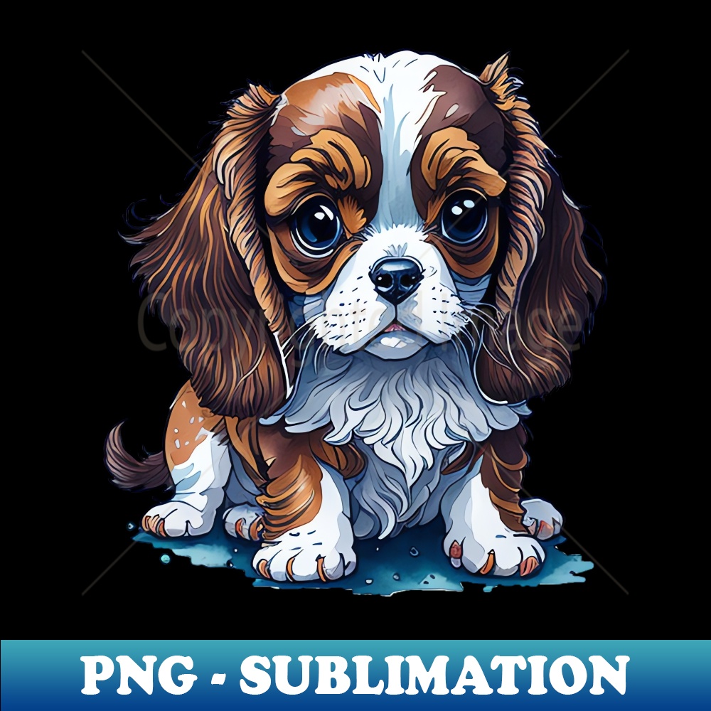 Chibi Cavalier King Charles Spaniel Dog - PNG Transparent Di - Inspire ...