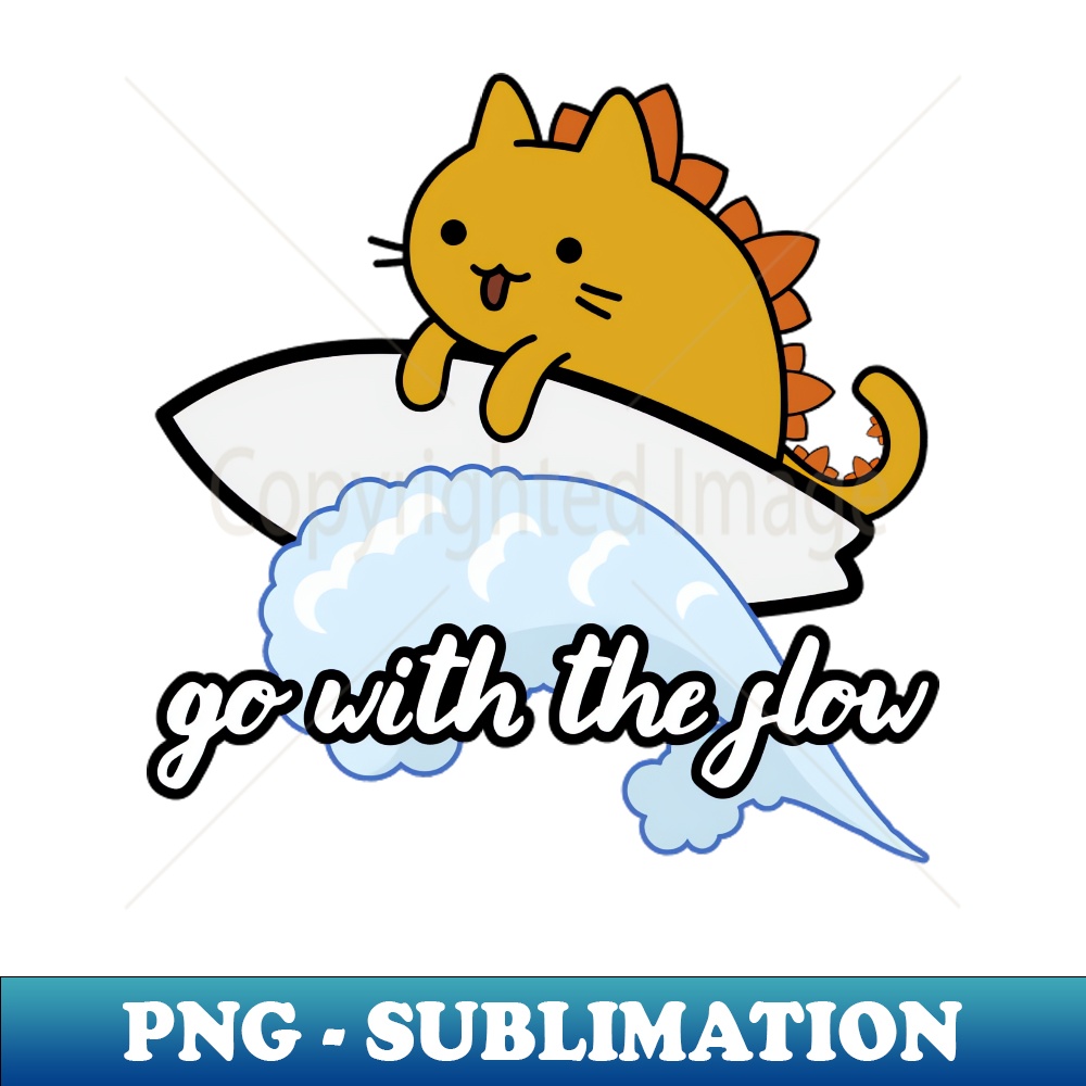 Catzilla surfer surf lover go with the flow - PNG Transparen | Inspire ...