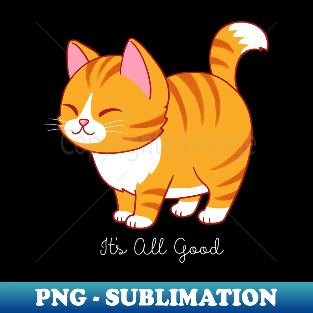 Happy Cat says Its All Good - Modern Sublimation PNG File - | Inspire ...