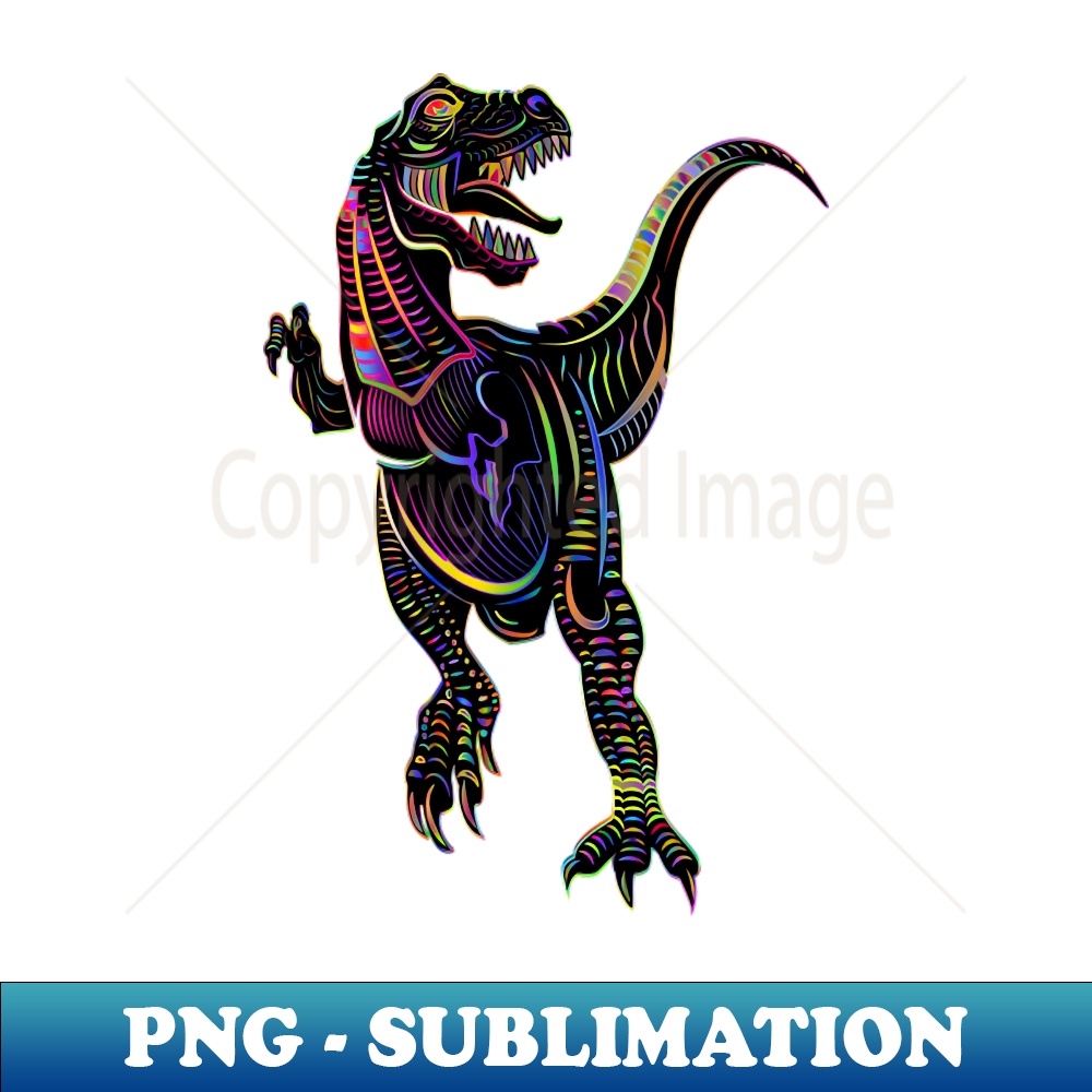 Abstract Velociraptor Color Pattern Dinosaur Design - PNG Tr | Inspire ...