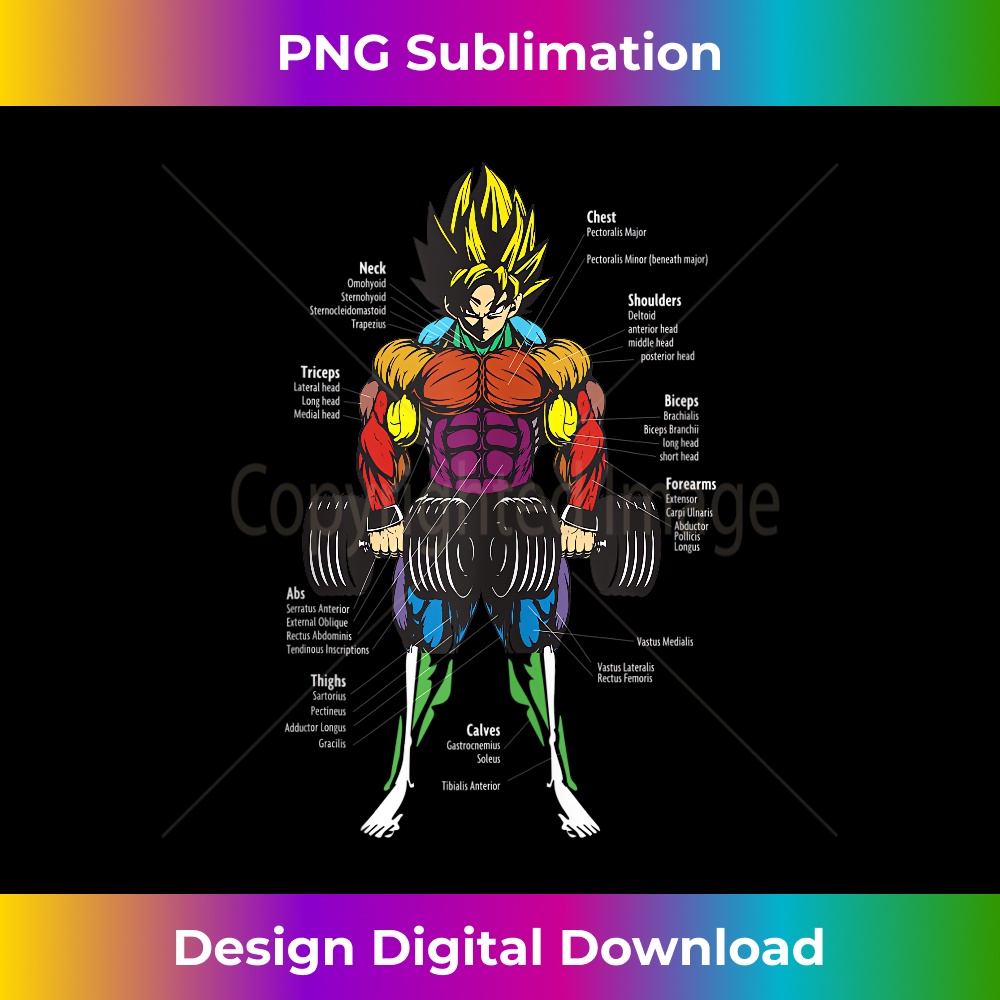 Muscle Chart, Anatomy Diagram - Anime Gym and Workout Tank T - Inspire ...