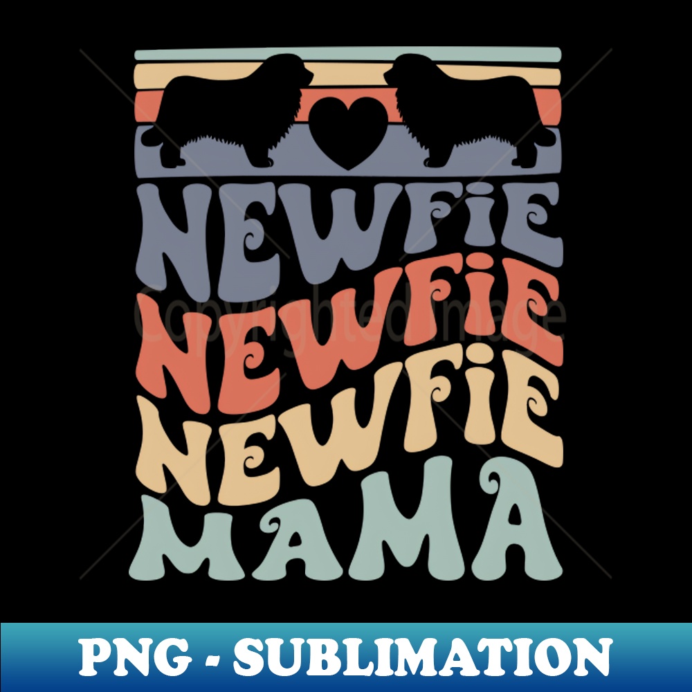 Retro Newfie Mom Newfoundland Dog Owner - Decorative Sublima | Inspire ...