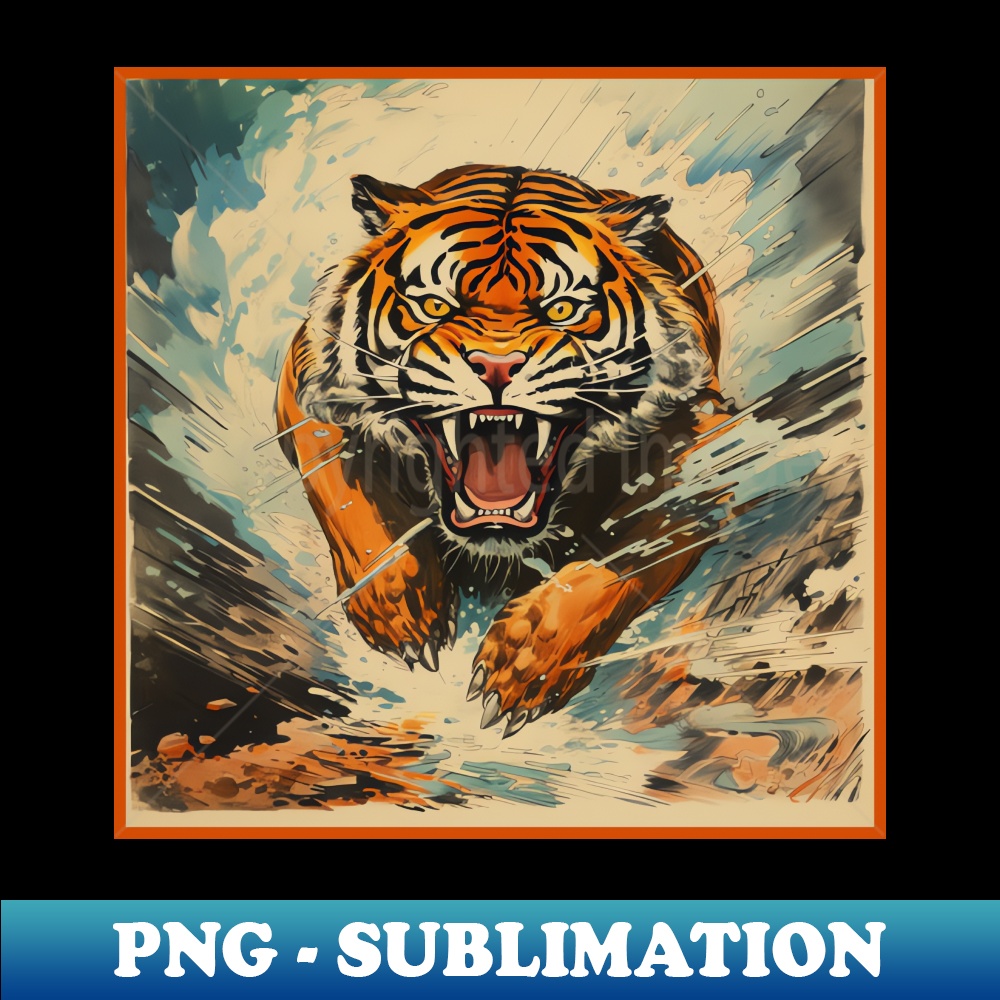 Colorful Tiger Cartoon Vintage Bengals Tiger Drawing Comics | Inspire ...