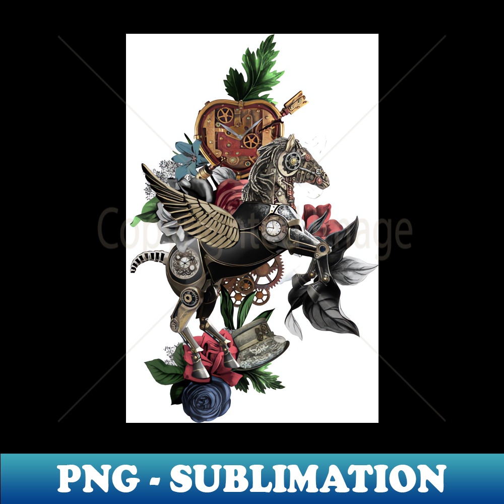 Mechanical Horse Design - Sublimation-Ready PNG File - Perfe | Inspire ...