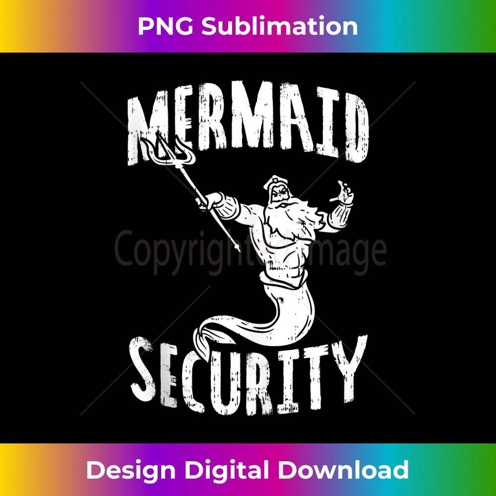 Mermaid Security Poseidon Guard Birthday Pool Party Mer-Dad - Inspire ...