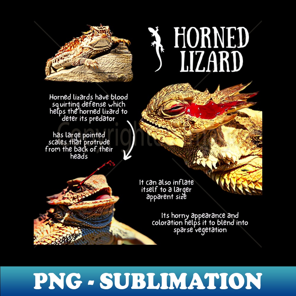 Horned Lizard Fun Facts - PNG Transparent Sublimation File - - Inspire ...