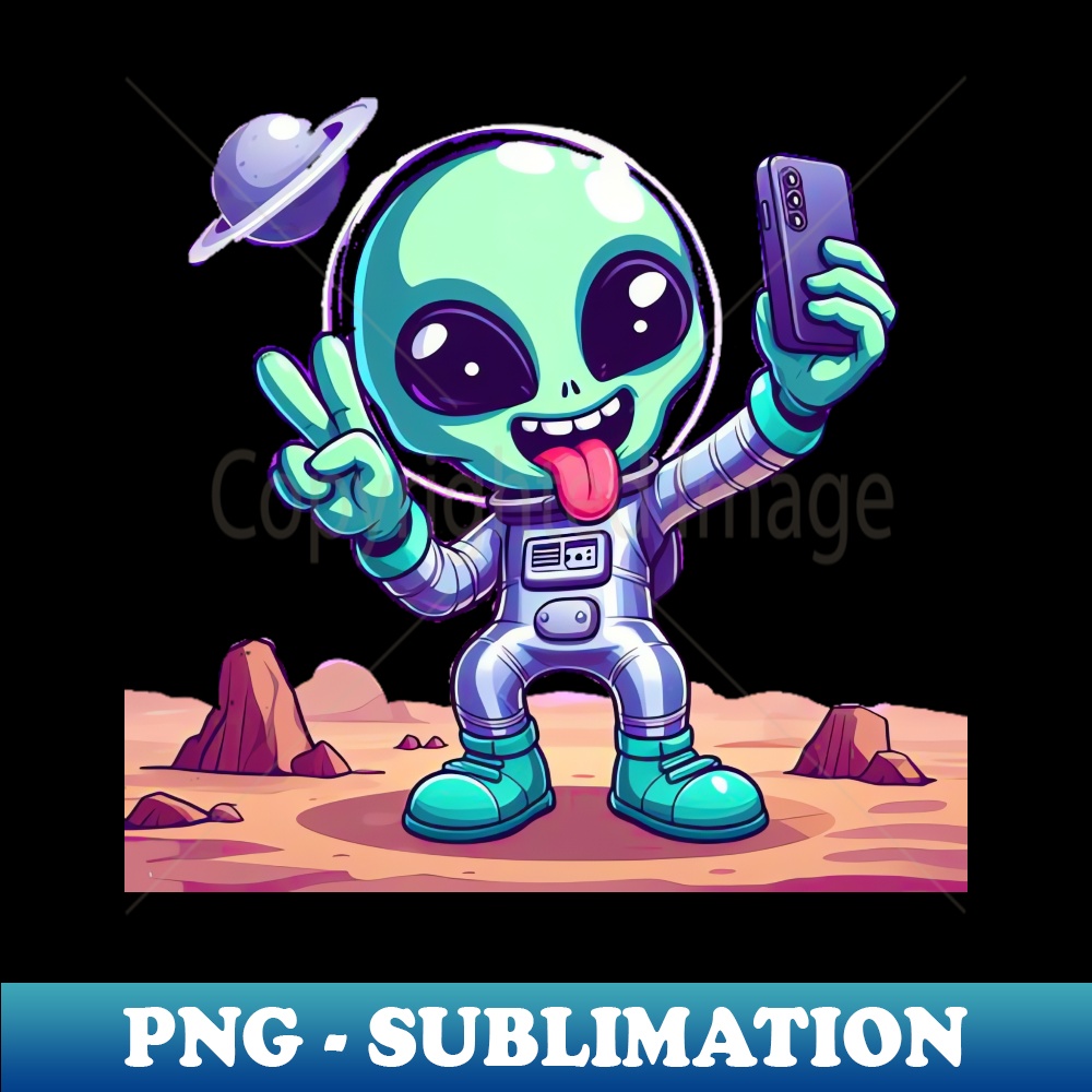 Alien Taking Selfie - Elegant Sublimation PNG Download - Unl - Inspire ...