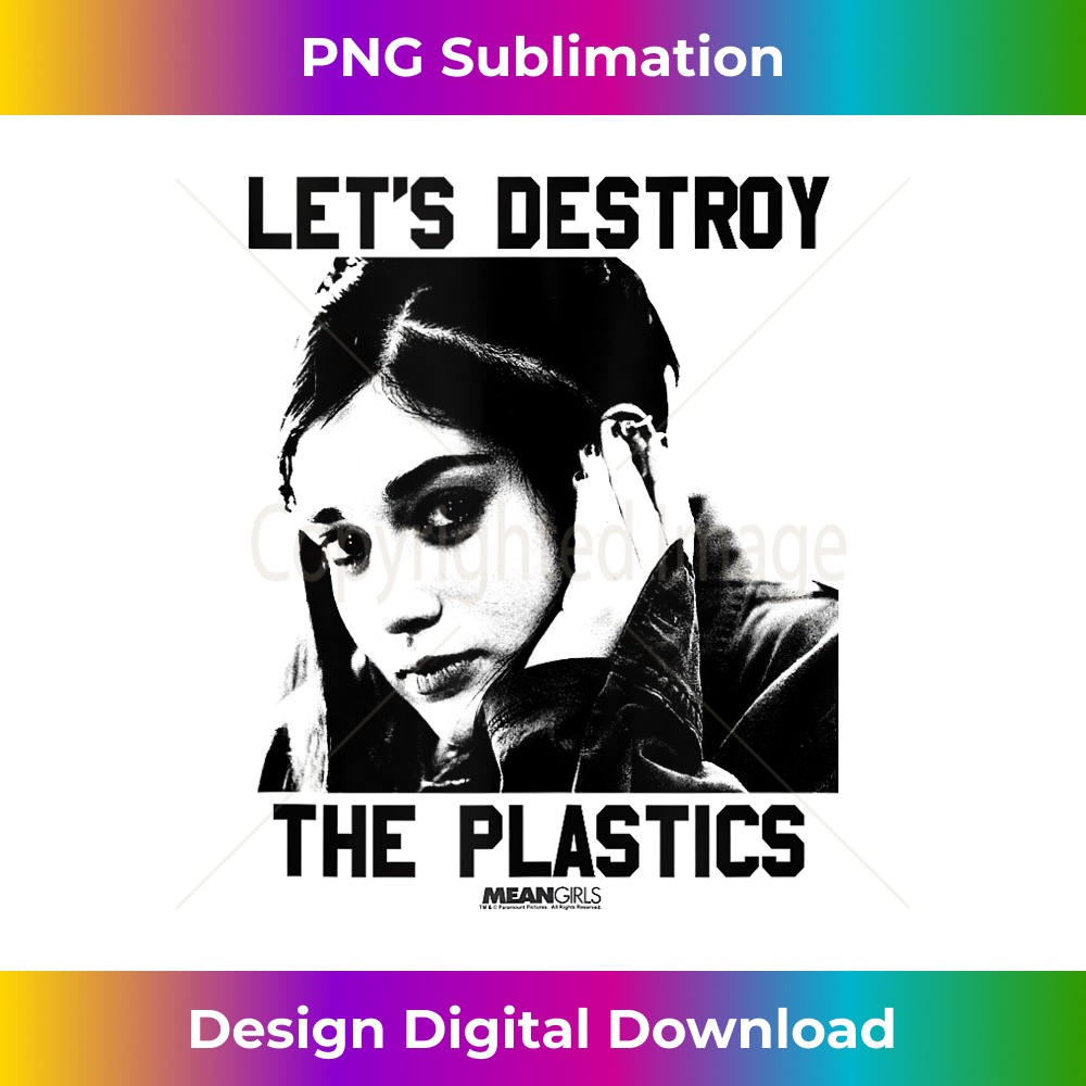 Mean Girls Janis Ian Let's Destroy The Plastics Stamp Tank T - Inspire Uplift