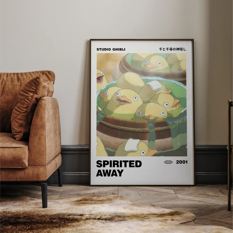 Spirited Away Poster 3 Piece Studio Ghibli Decor Anime Wall - Inspire ...