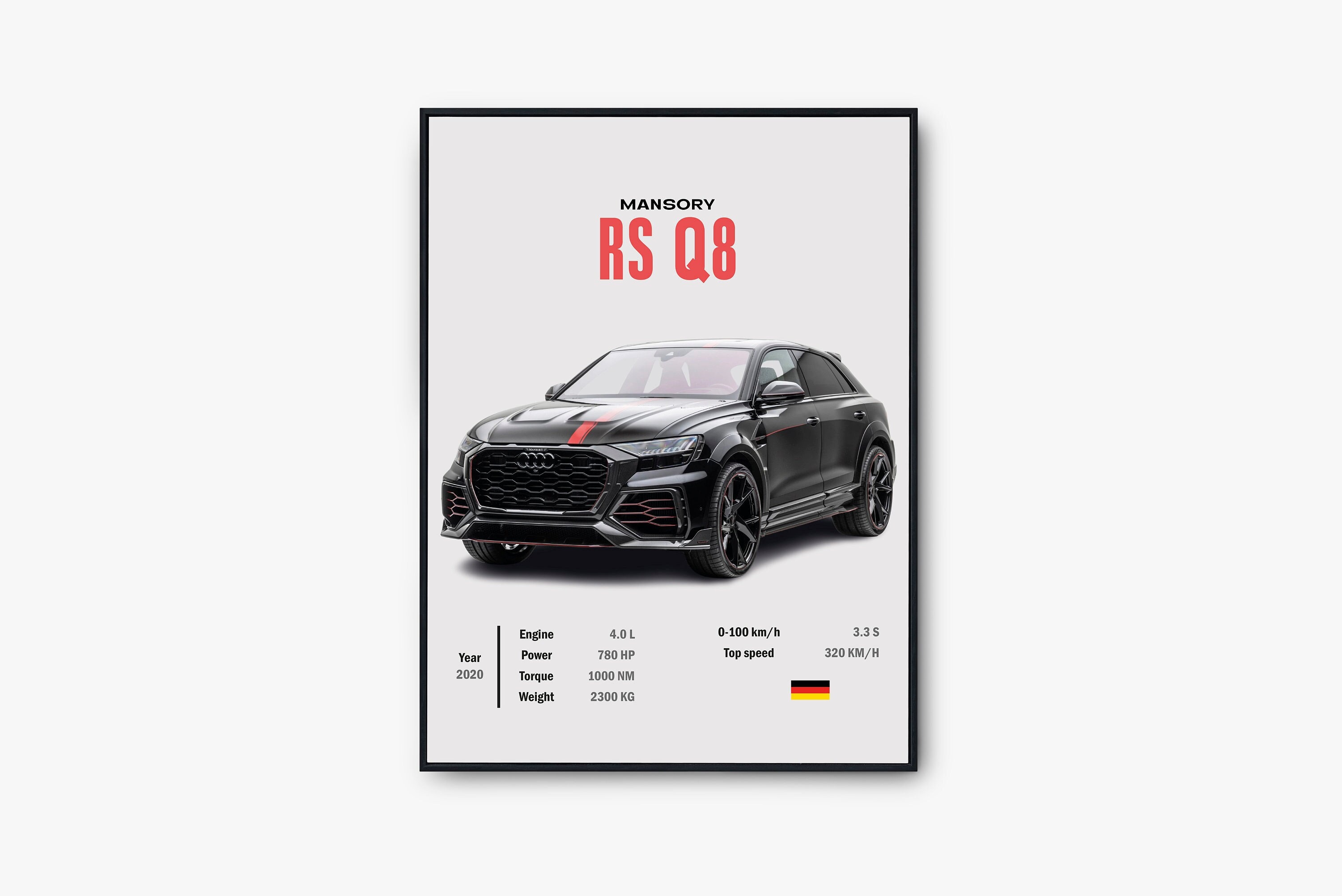 Audi RS Q8 Poster, Mansory Poster, Supercar Wall Art, Car Po | Inspire ...