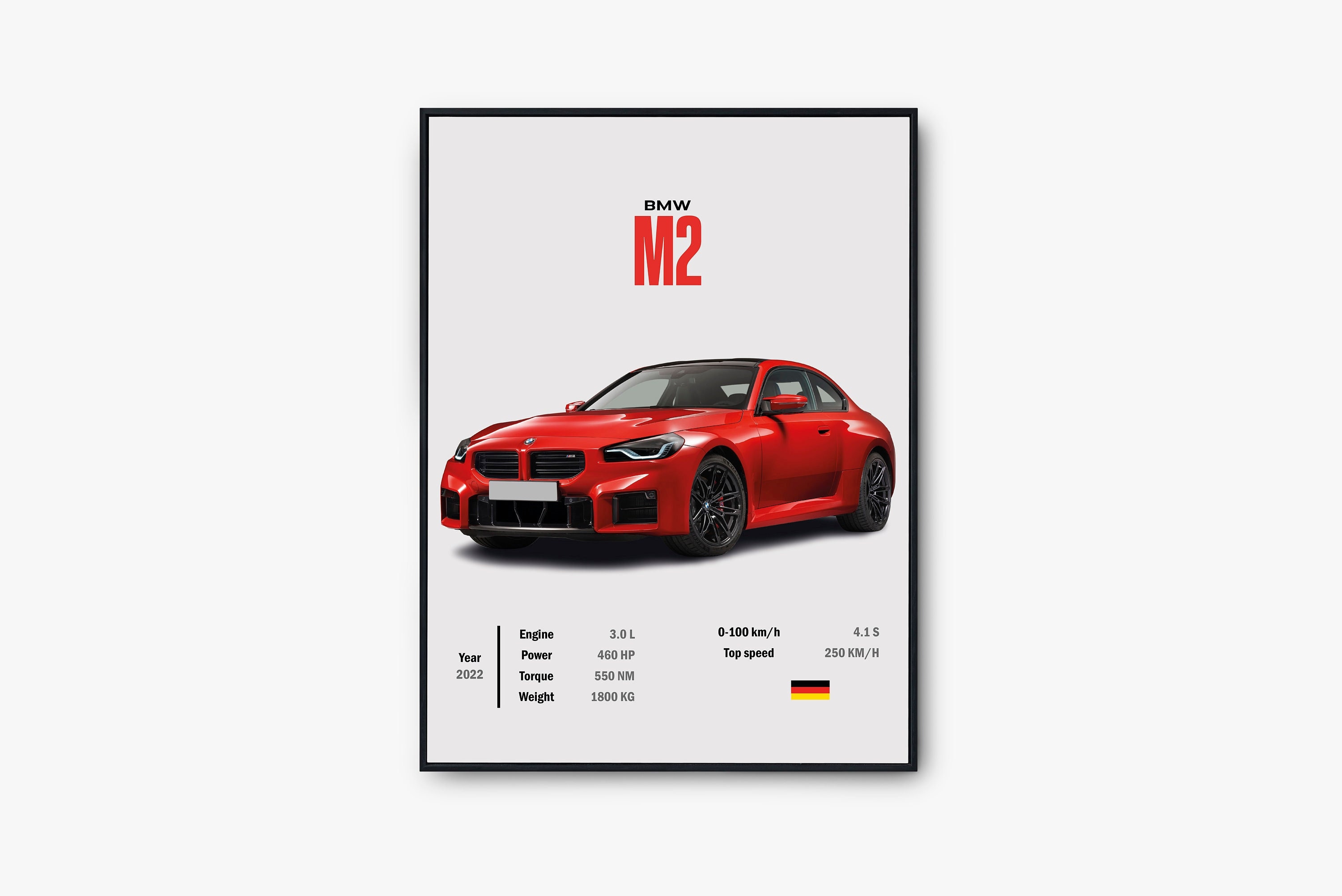 BMW M2 Poster, Supercar Wall Art, Car Poster for Boy Bedroom | Inspire Uplift