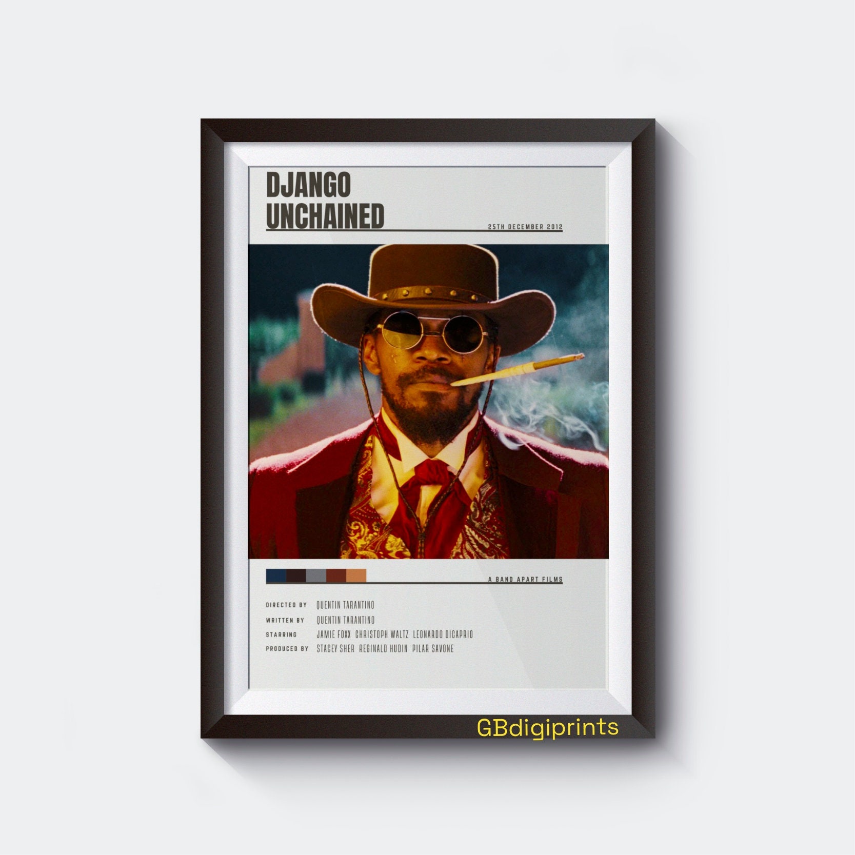 DJANGO UNCHAINED Movie Poster Digital Download - Gift Idea - | Inspire ...