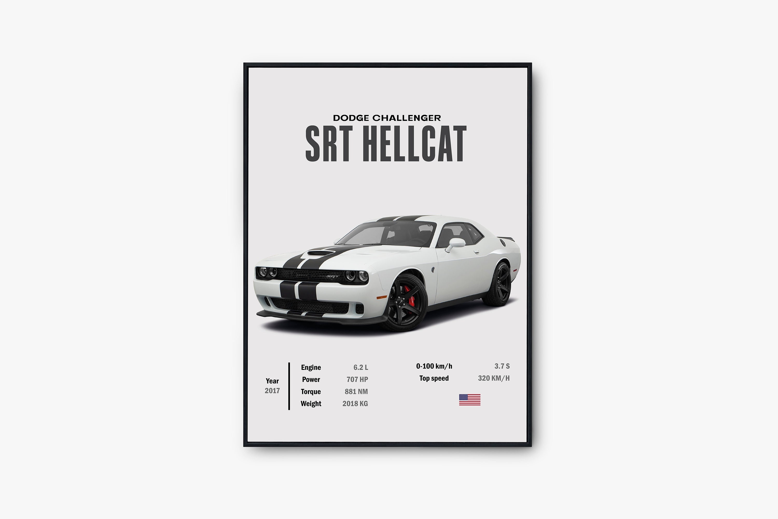 Dodge Challenger SRT Hellcat, Challenger Poster, Supercar Wa | Inspire ...