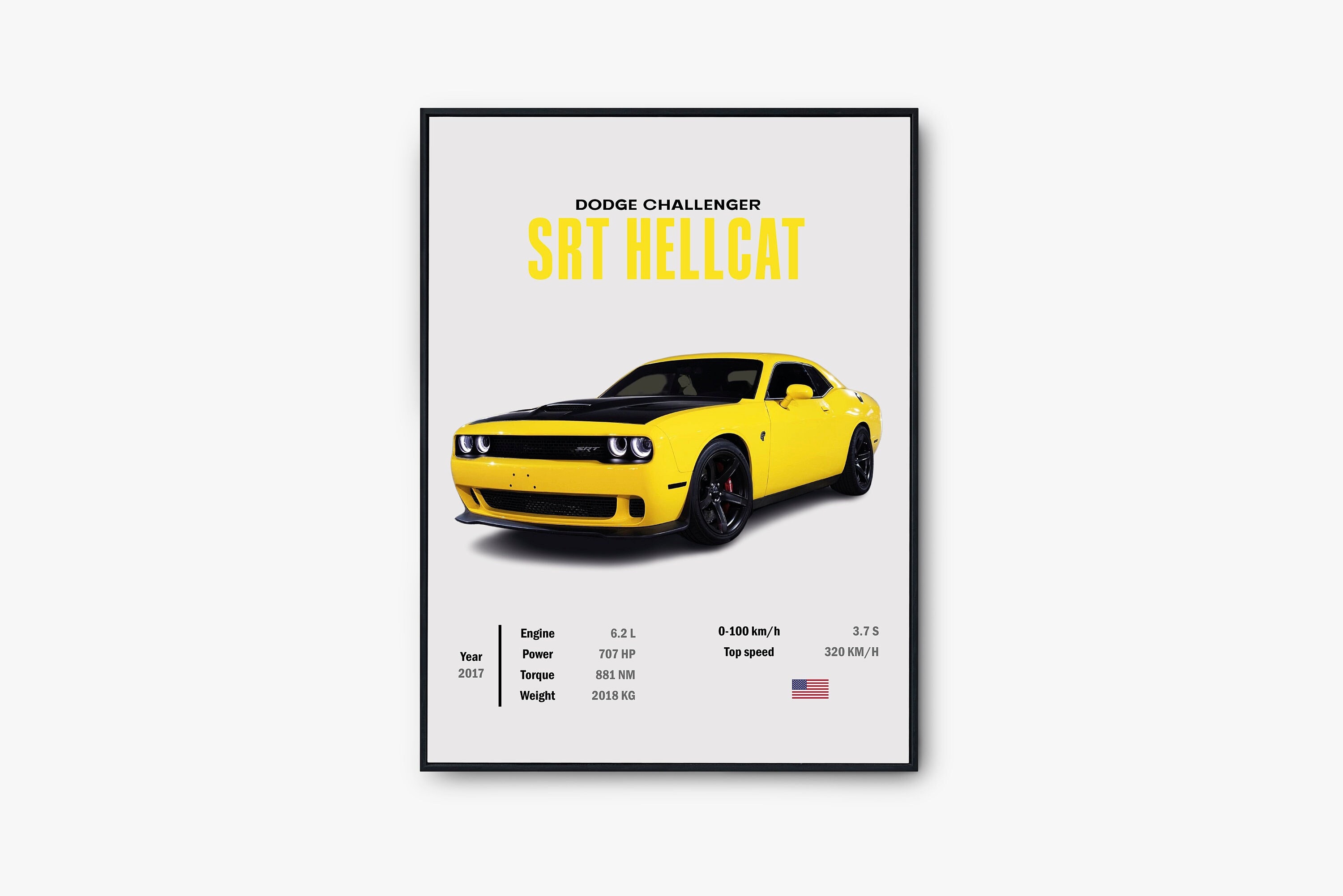 Dodge Challenger SRT Hellcat, Challenger Poster, Supercar Wa | Inspire ...
