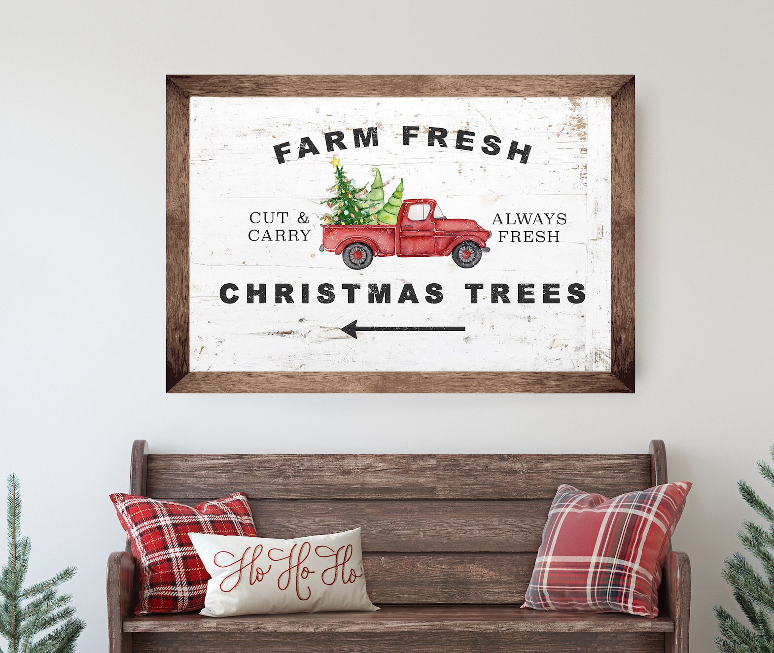 Farm Fresh Christmas Trees Sign, Christmas Sign, Christmas W | Inspire ...