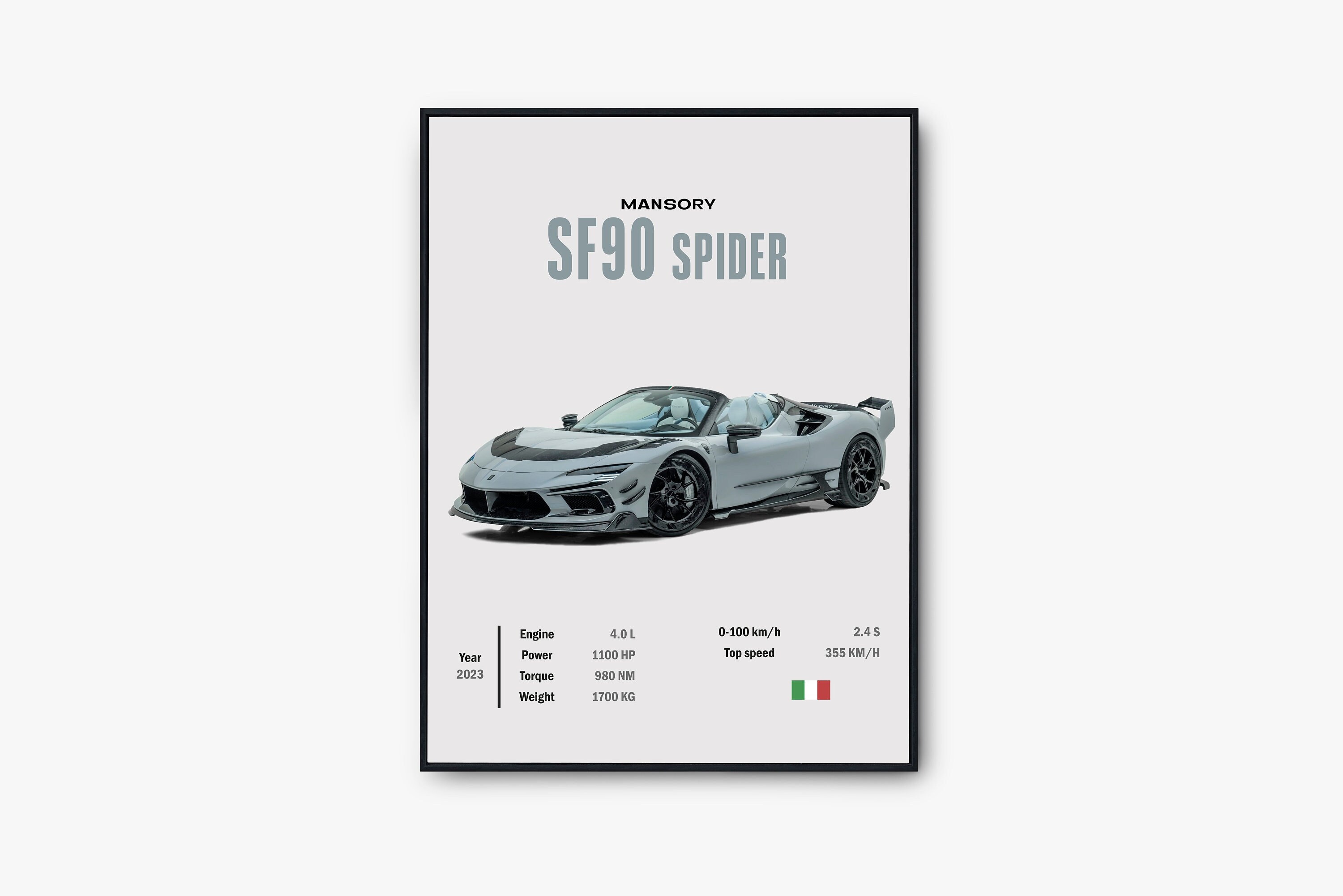 Ferrari Poster, Mansory Poster, Supercar Wall Art, Car Poste - Inspire ...