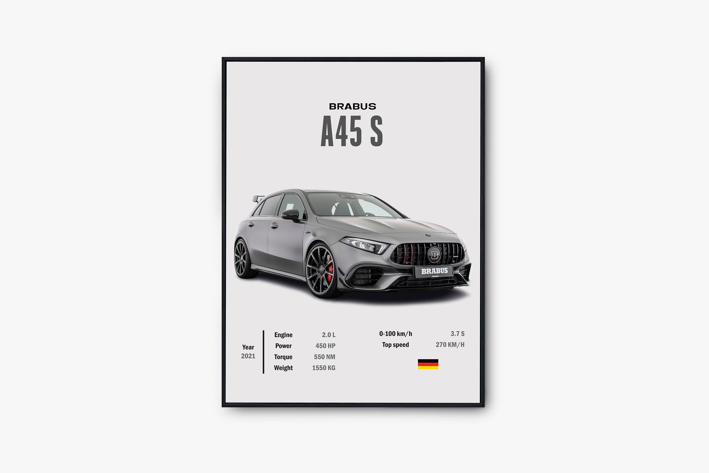 Mercedes AMG A45 S Poster, Brabus Poster, Supercar Wall Art, | Inspire ...
