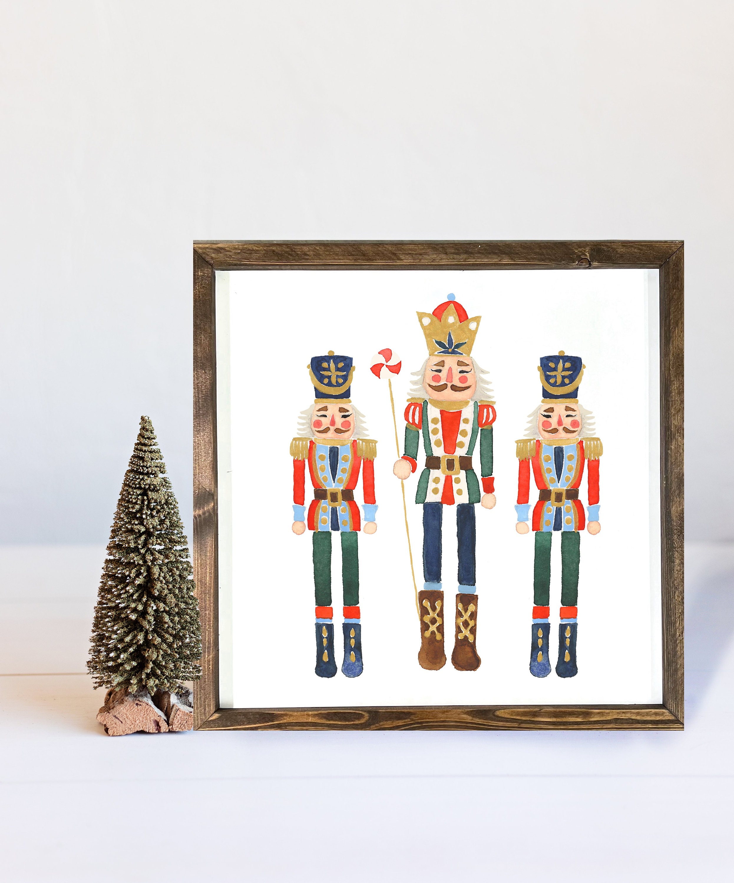 Nutcracker Christmas Wood Framed Sign, Christmas Wall Art, S | Inspire ...