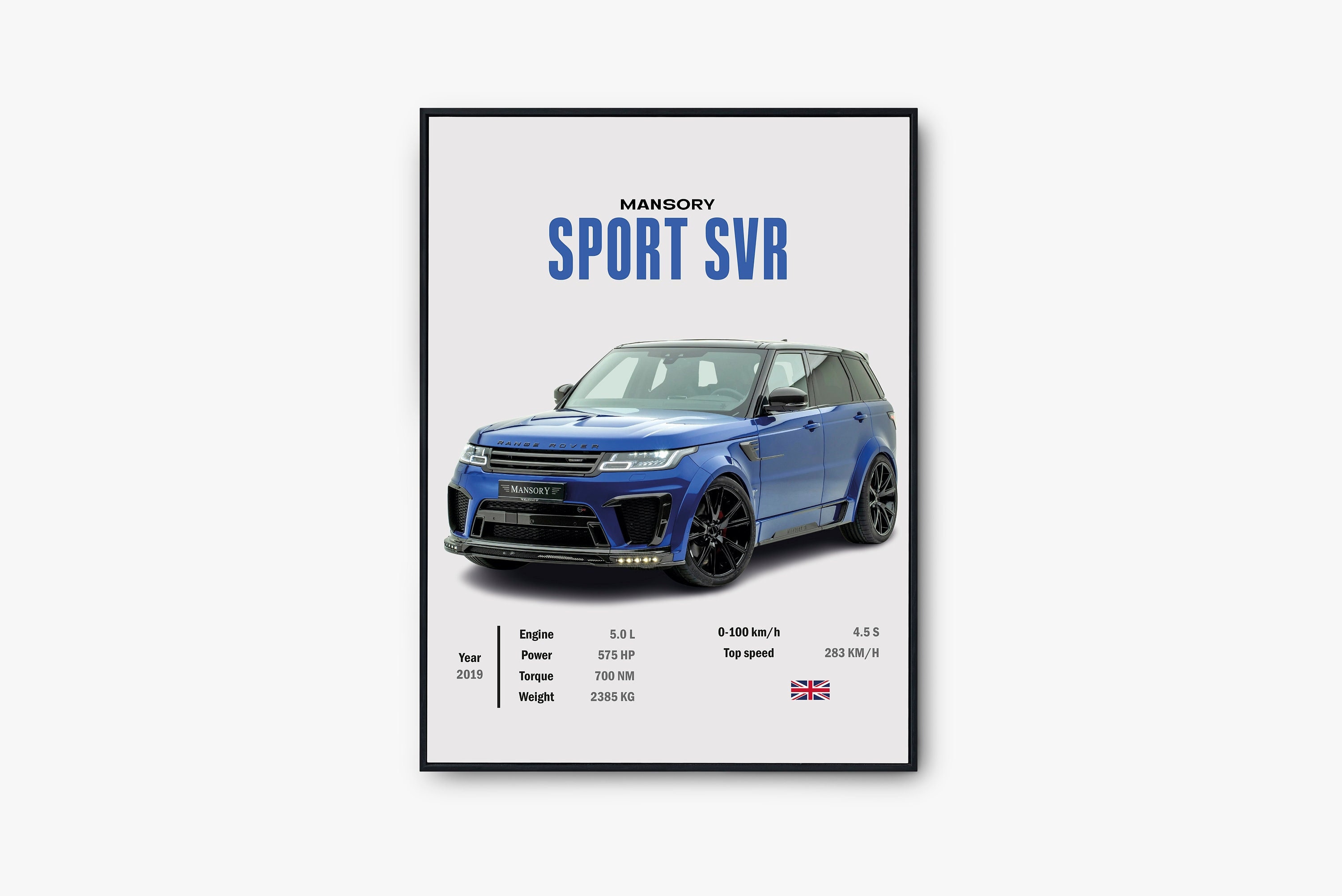 Range Rover Sport SVR Poster, Mansory Poster, Supercar Wall | Inspire ...
