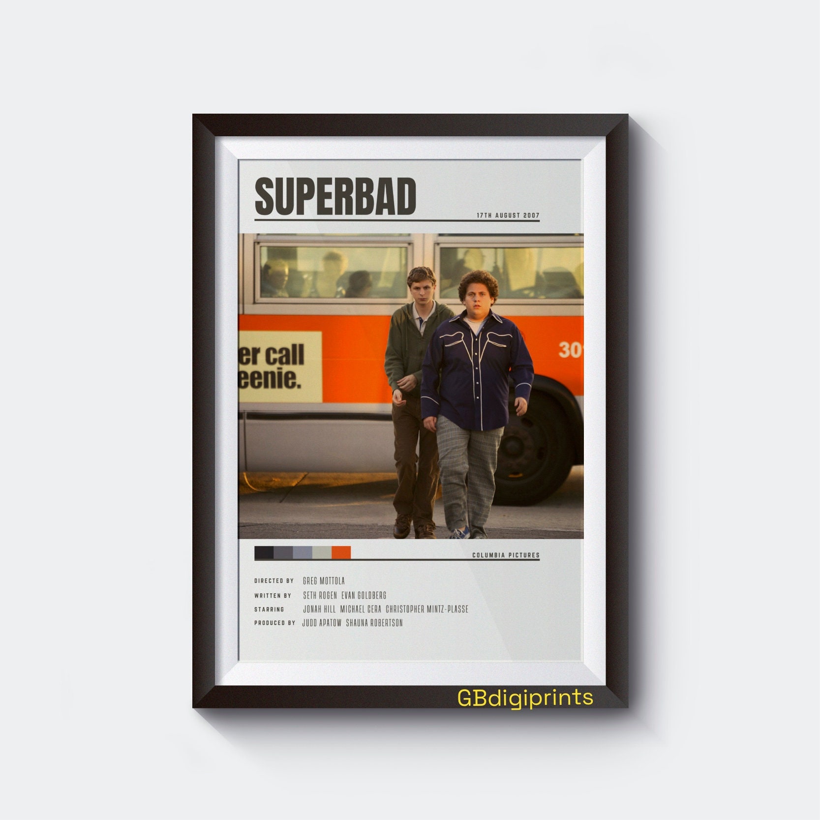 SUPERBAD Movie Poster Digital Download - Gift Idea - Minimal | Inspire ...
