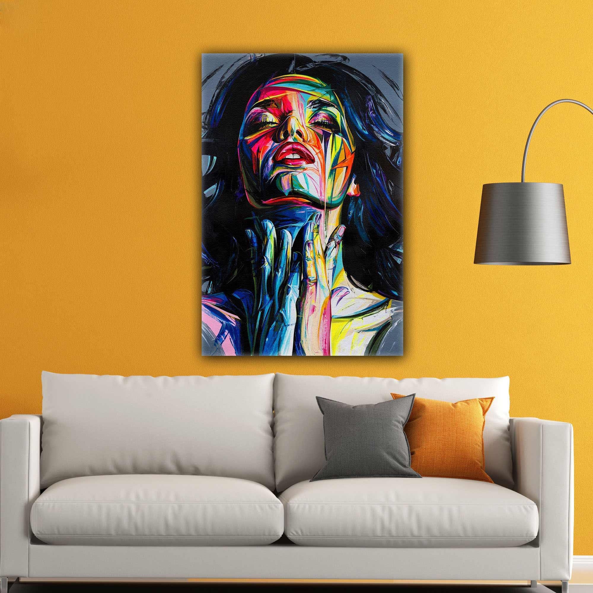 Abstract Woman Portrait Colorful Face Painted Graffiti Art R | Inspire ...