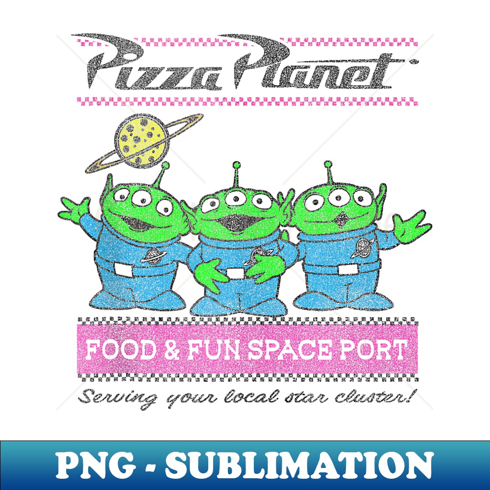 Disney Pixar Toy Story Aliens Pizza Planet Pastel Logo - Sty - Inspire ...