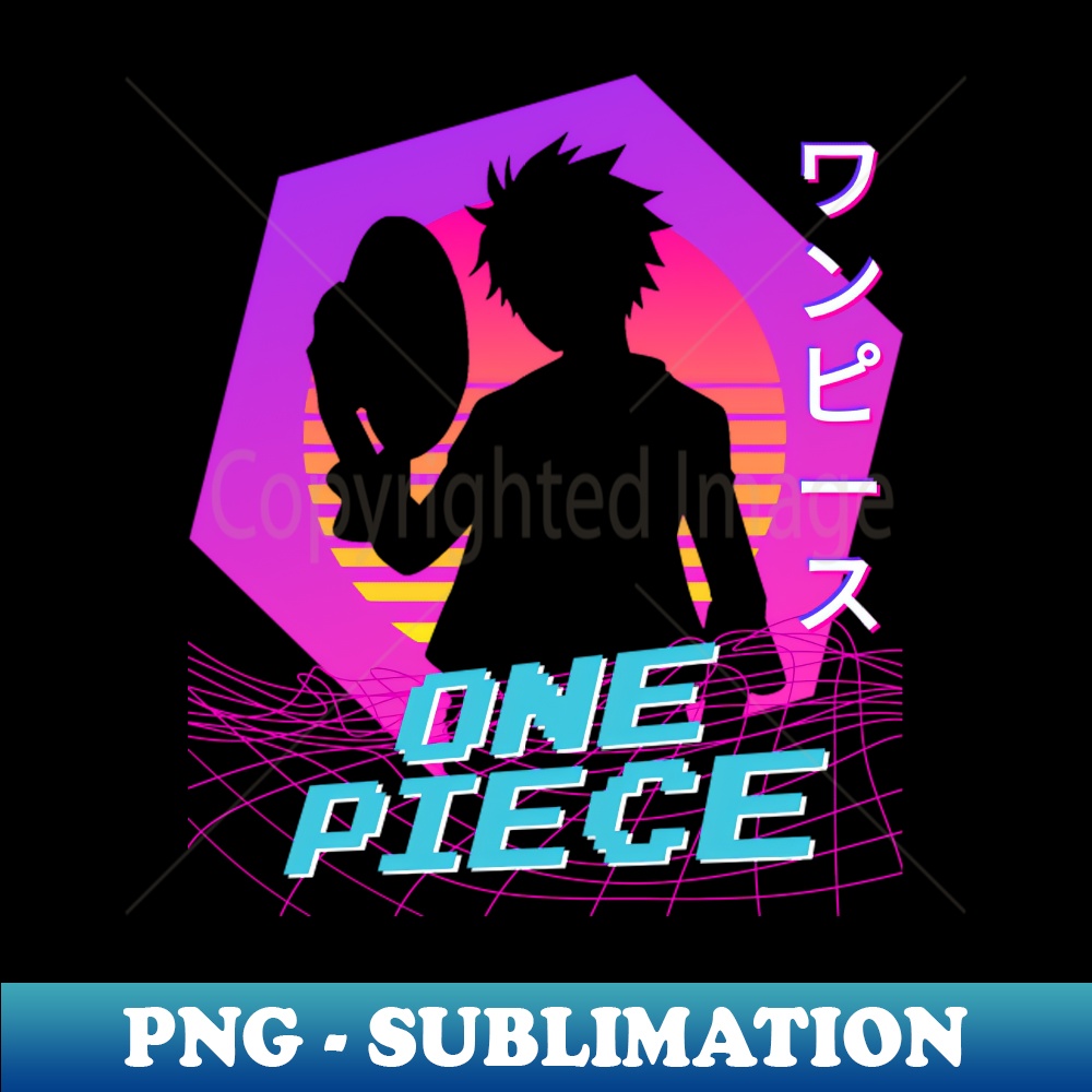 One Piece - Vaporwave - Aesthetic Sublimation Digital File - - Inspire ...