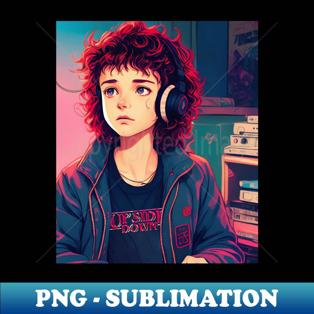 Netflix Stranger Things Dustin Anime aesthetic 80s - PNG Tra - Inspire ...