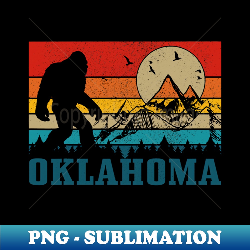 Oklahoma Bigfoot Vintage Mountains Hiking Camping - Exclusiv | Inspire ...