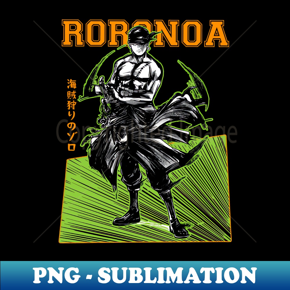 Roronoa Zoro Green - PNG Transparent Digital Download File f - Inspire ...