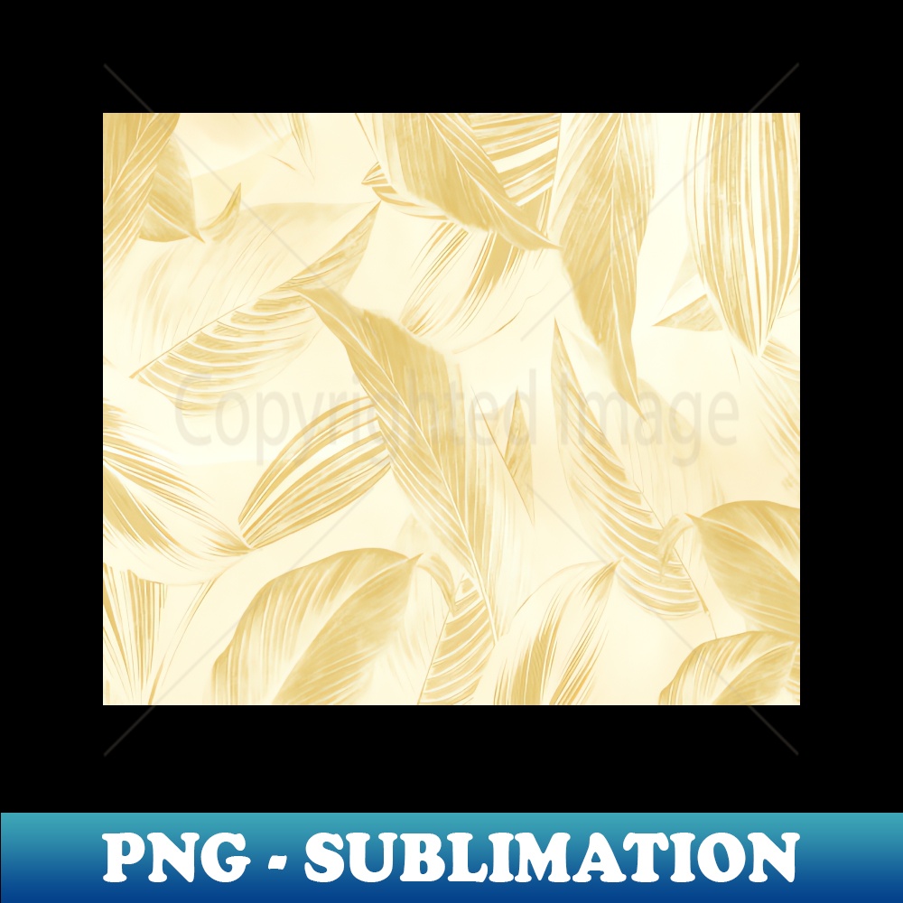 Metallic Gold Leaves Pattern - PNG Sublimation Digital Downl | Inspire ...