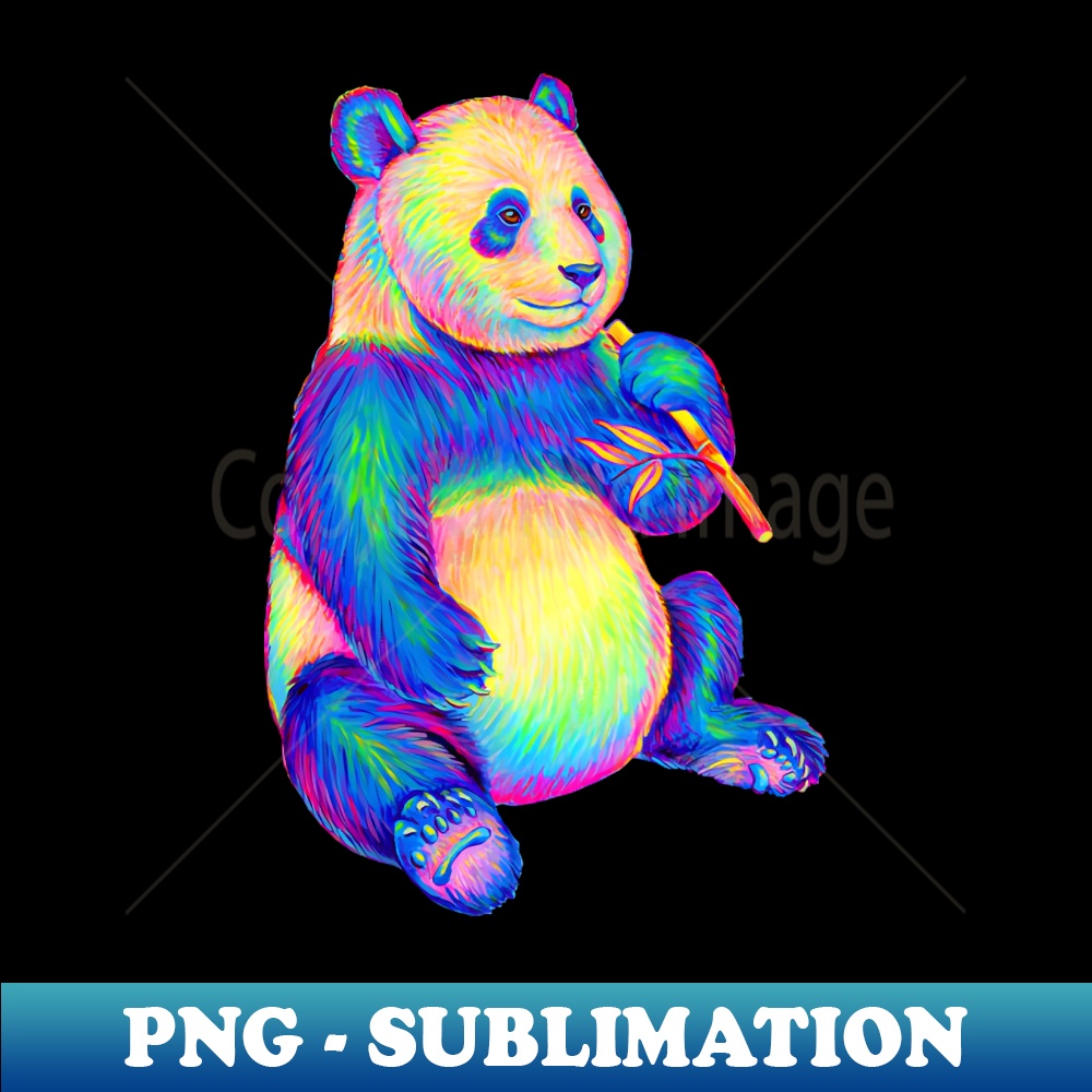 Psychedelic Panda - PNG Transparent Sublimation Design - Cre | Inspire ...