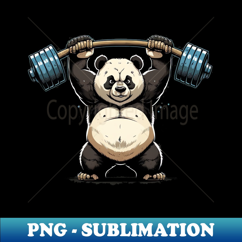 panda lifting weight - PNG Transparent Sublimation Design - - Inspire ...