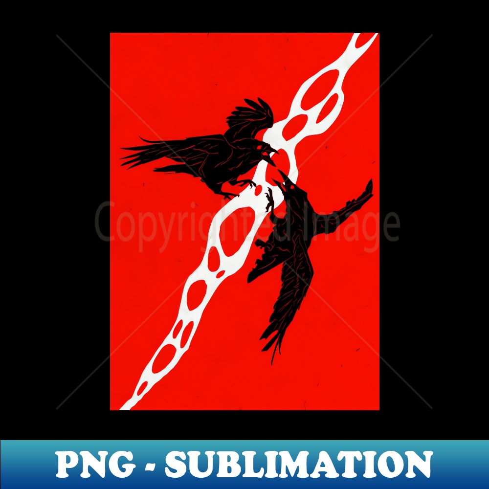 red raven - Retro PNG Sublimation Digital Download - Vibrant | Inspire ...