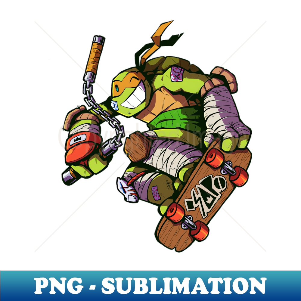Mike The Skatete Ninja Turtle - PNG Transparent Digital Down | Inspire ...