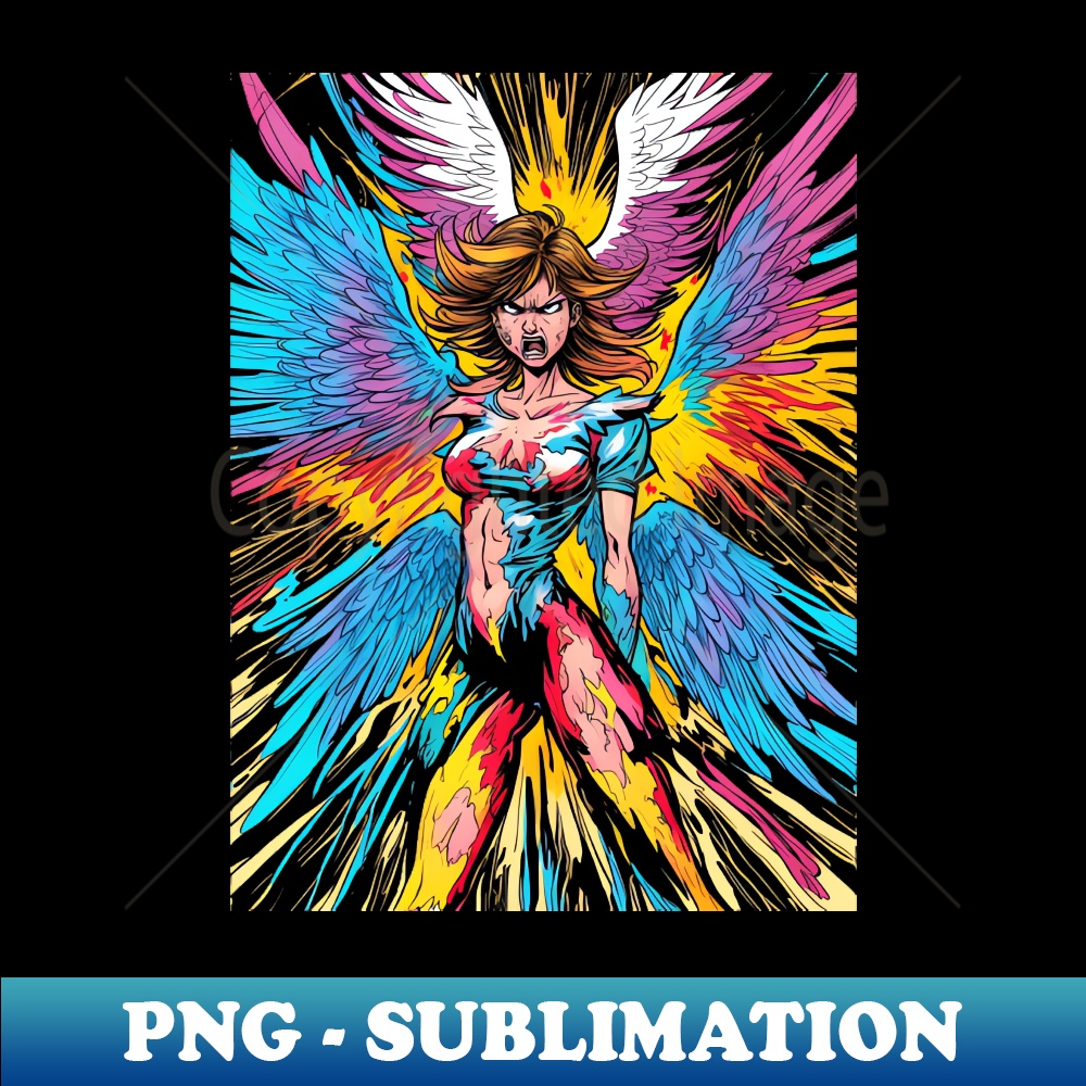 Powerful and angry guardian angel - Elegant Sublimation PNG | Inspire ...