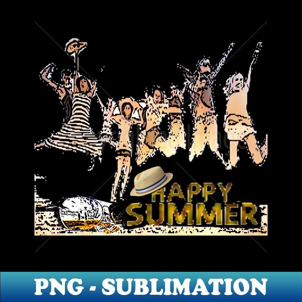 happy summer - Retro PNG Sublimation Digital Download - Perf | Inspire ...